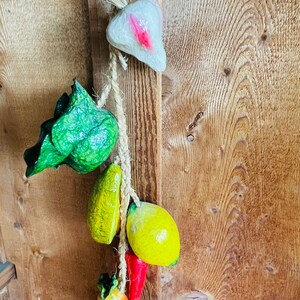 Vintage Paper Mache Vegetable Rope Wall Hanging From Mexico- 31" - Etsy