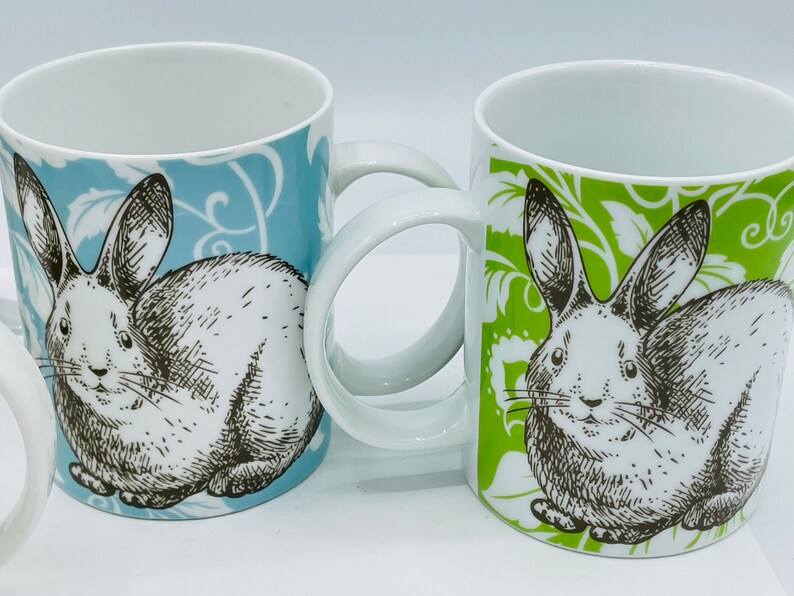 BIA Cordon Bleu BUNNY Toile Rabbit Porcelain Coffee Mug Cup - Etsy