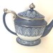 Vintage Bombay tile Platinum Trim Blue and White Coffee Tea Pot-nice ...