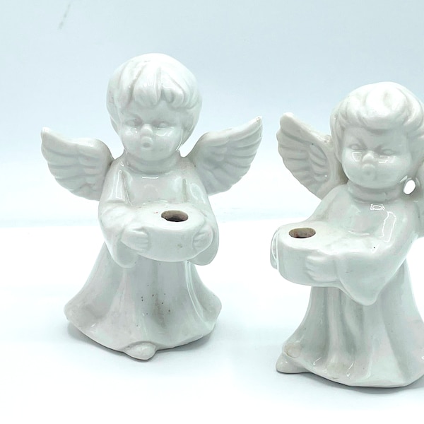 White Ceramic Angels - Etsy