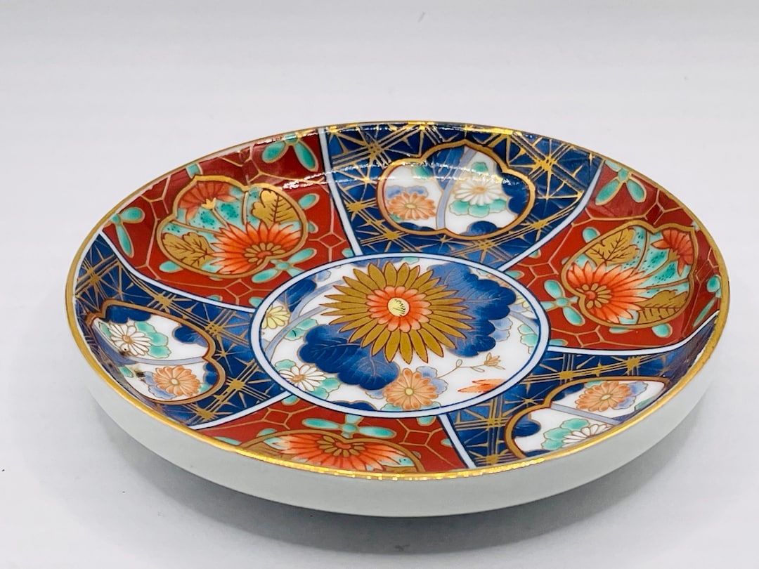 Vintage Imari Small Plate- Teabag Holder, Sushi Dip Plate-medallion ...