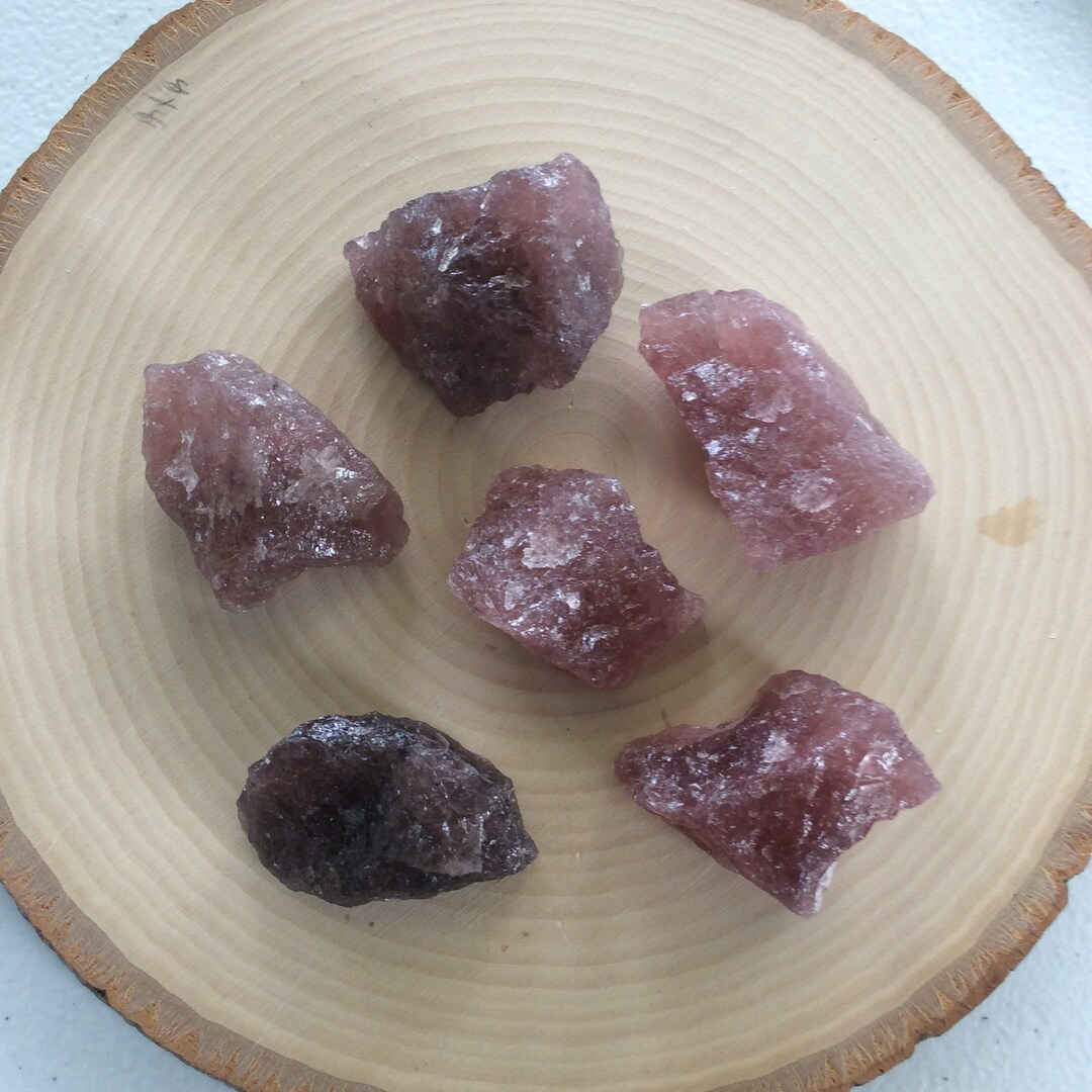 Raw Strawberry Quartz Rough Strawberry Quartz Strawberry - Etsy