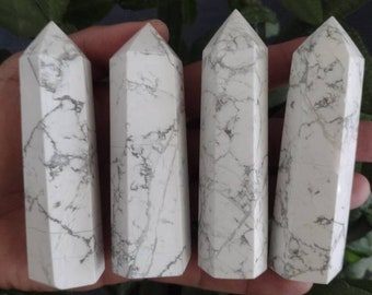 White Howlite Tower - Etsy