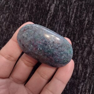 Ruby in Kyanite Palm Stone, Ruby Kyanite Palm Stone, Polished Ruby in ...