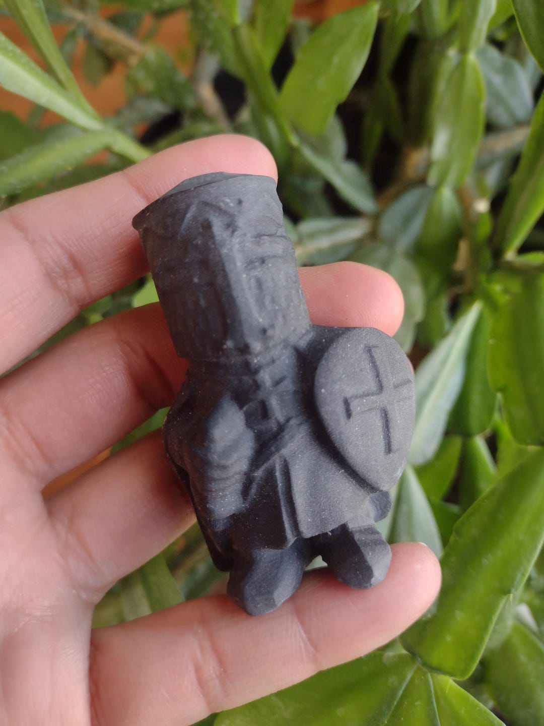 Obsidian Knight, Knight With Shield, Obsidian Carving, Stone Knight ...