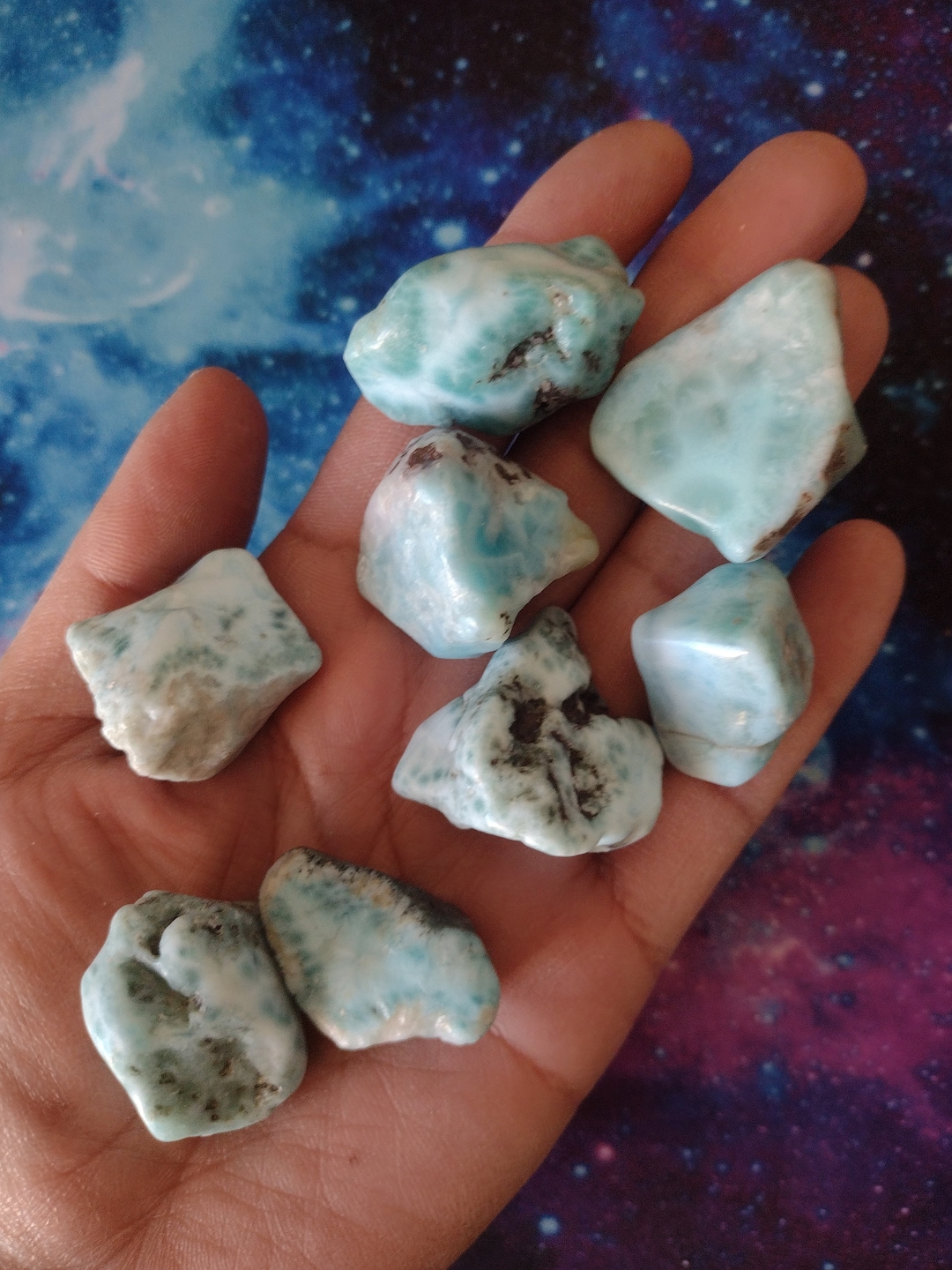 Larimar Tumble, Rare Larimar Stone From Dominican Republic, Dolphin ...