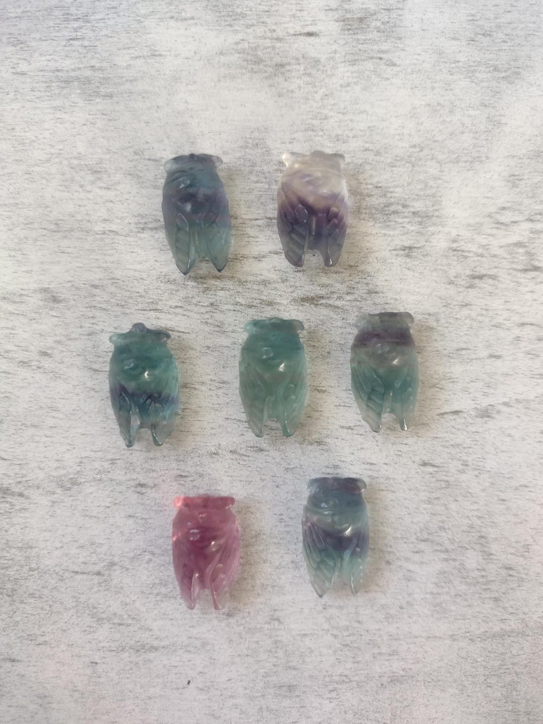 Fluorite Cicada, Fluorite Crystal Cicada, Cicada Carving, Crystal ...