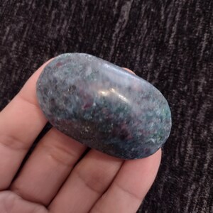 Ruby in Kyanite Palm Stone, Ruby Kyanite Palm Stone, Polished Ruby in ...