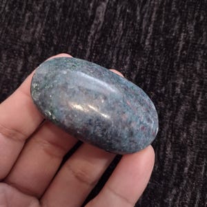 Ruby in Kyanite Palm Stone, Ruby Kyanite Palm Stone, Polished Ruby in ...