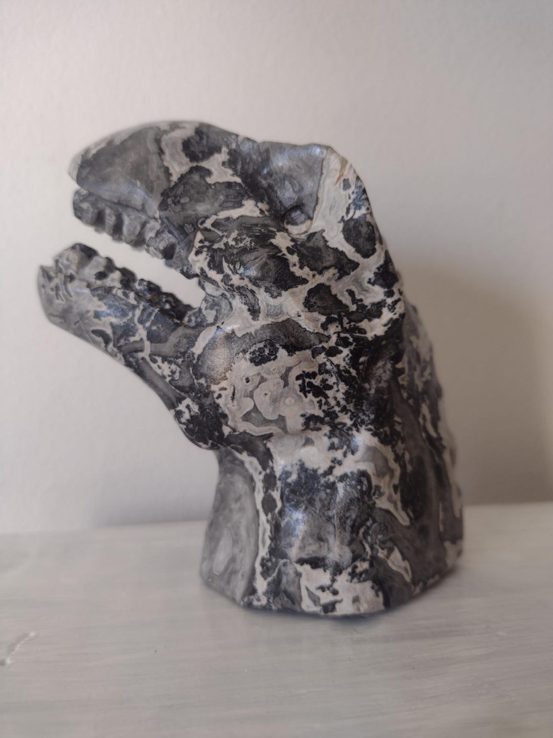 Picasso Jasper T-rex, Jasper Dinosaur, T-rex Carving, Crystal DINOSAUR ...