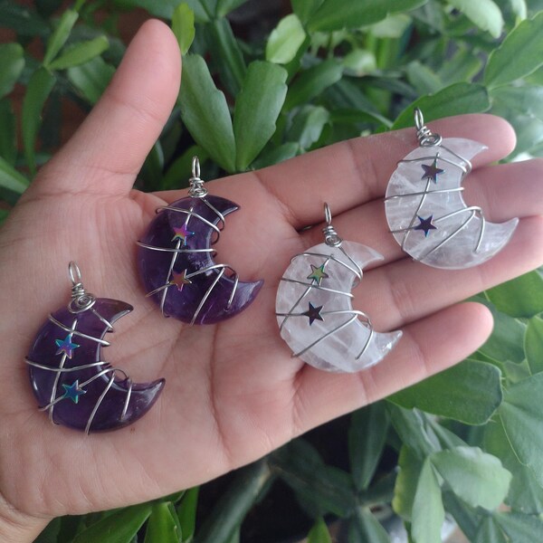 Wire Wrapped Moon - Etsy