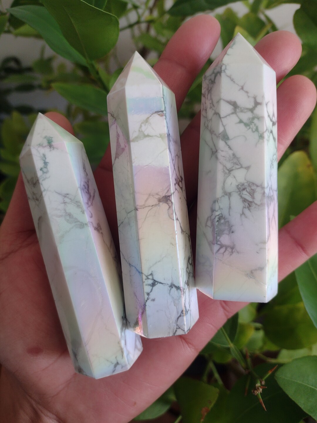 AURA Howlite Tower White Howlite Tower White Howlite Wand - Etsy