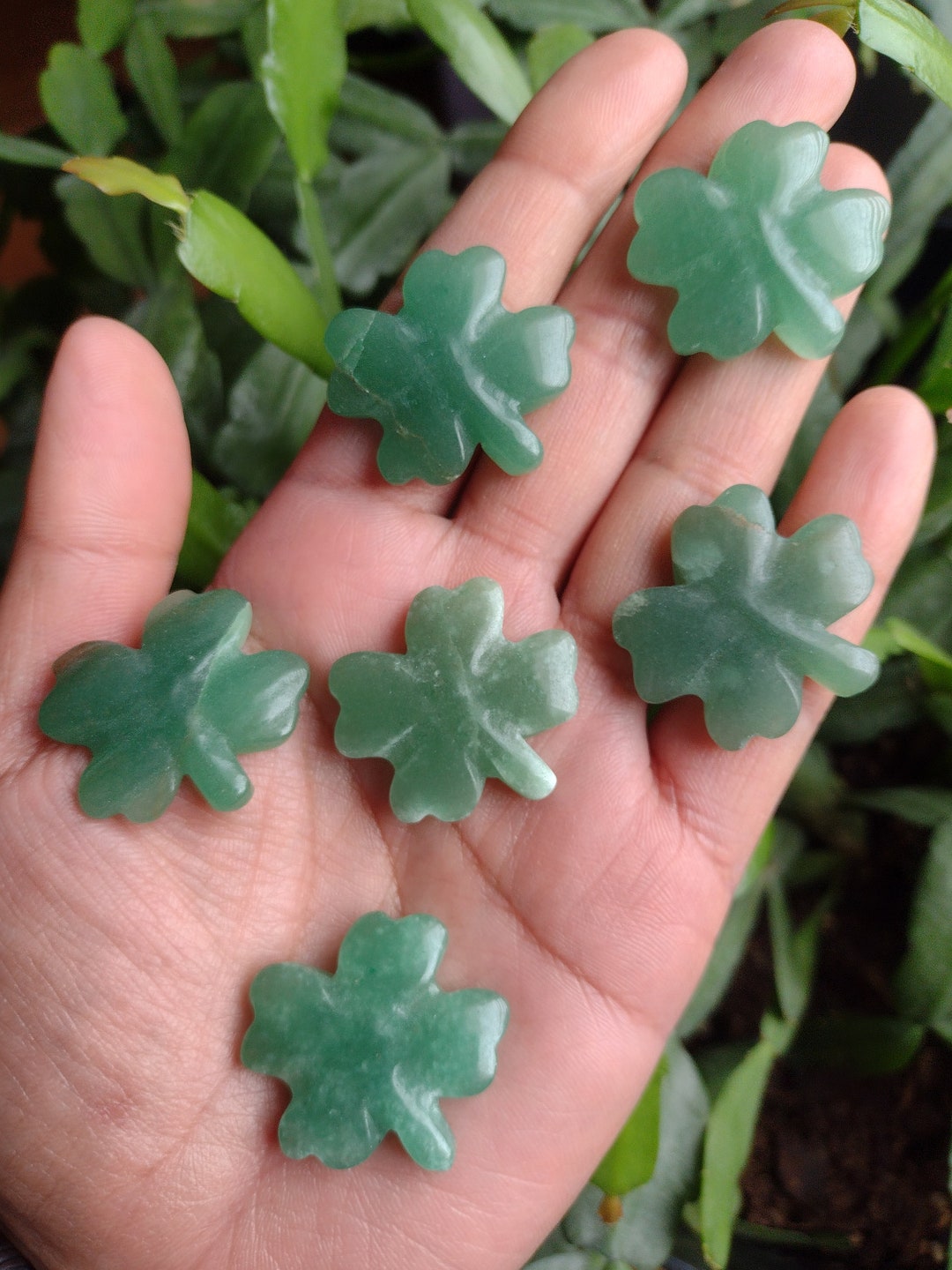 AVENTURINE Clover, Four Leafed Clover, Aventurine Carving, Aventurine ...