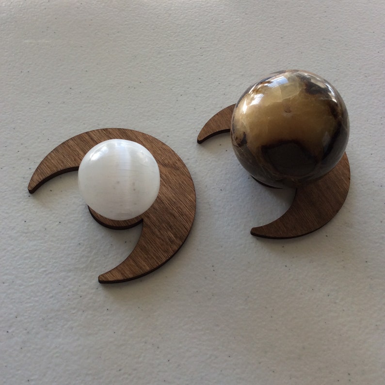 Crescent Moon Sphere Stand - Etsy