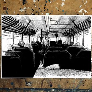 Bus to Pushkar India. Pen and Ink Drawing From Sketchbook. A4 - Etsy