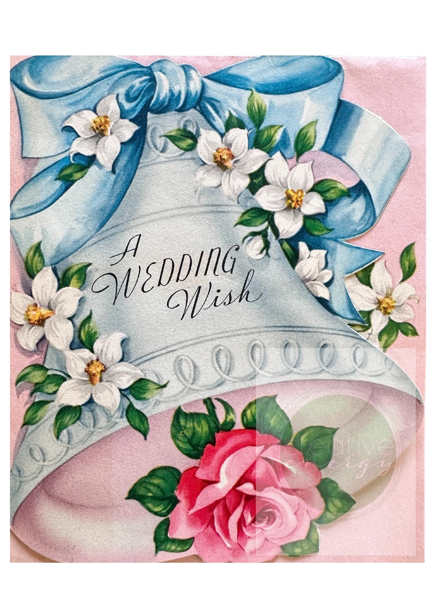 Vintage Wedding Clipart From Actual Greeting Cards Circa 1940-1950. 5 ...