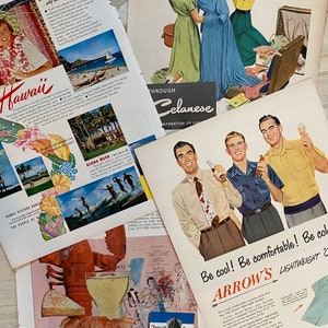 Vintage Magazine Page Set 1930-80sjunk Journals, Collage, Paper Crafts ...