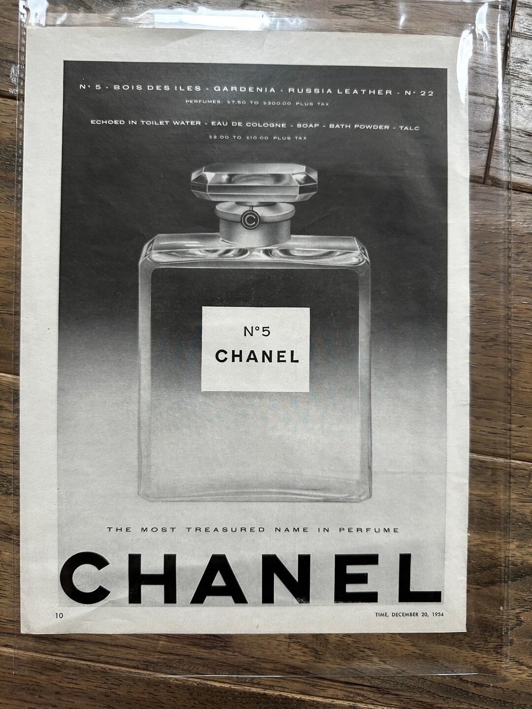 Vintage 1954 Chanel Magazine Ad for Home Decor the Collector - Etsy