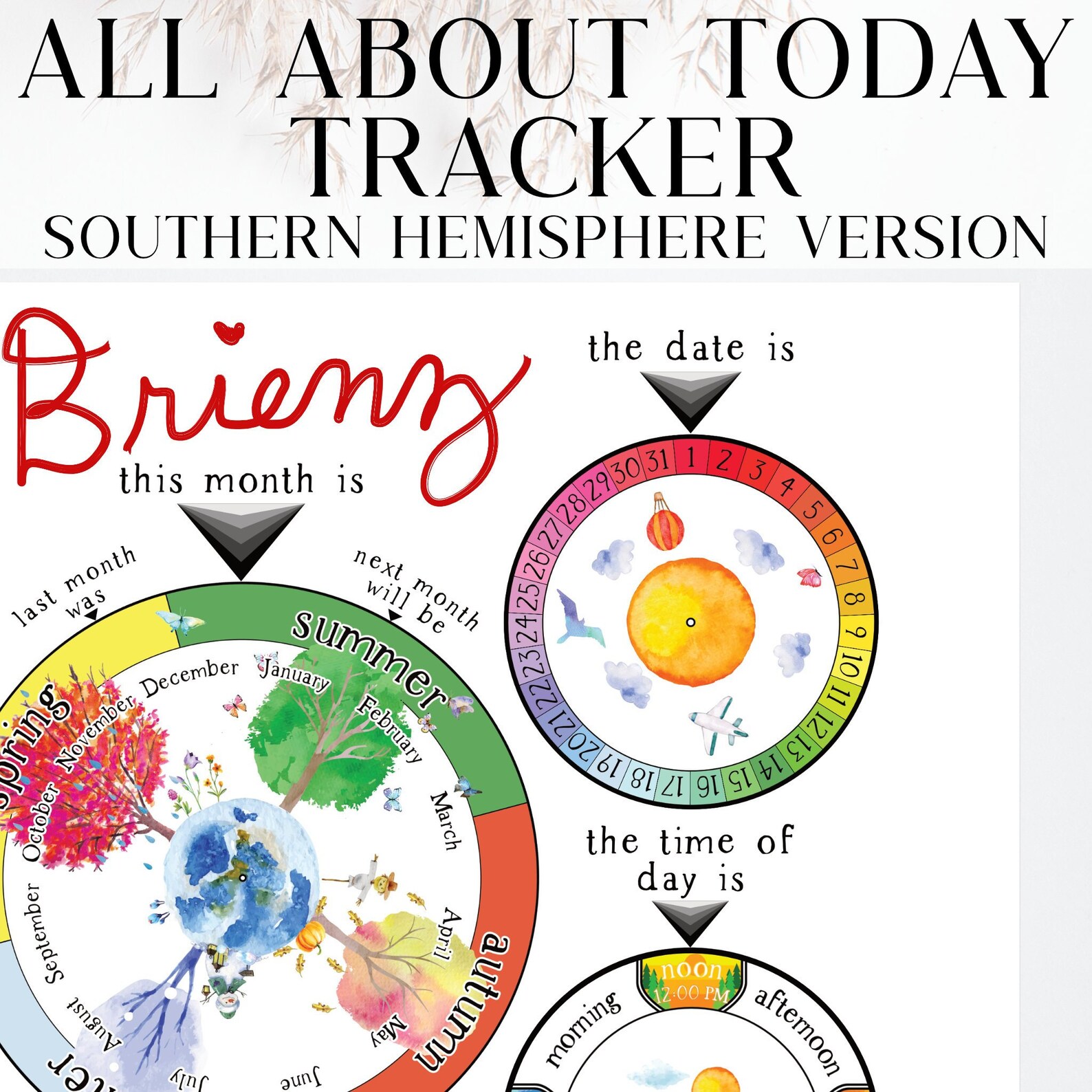 Visual Tracker for Children Toddler Visual Schedule Southern - Etsy Ireland