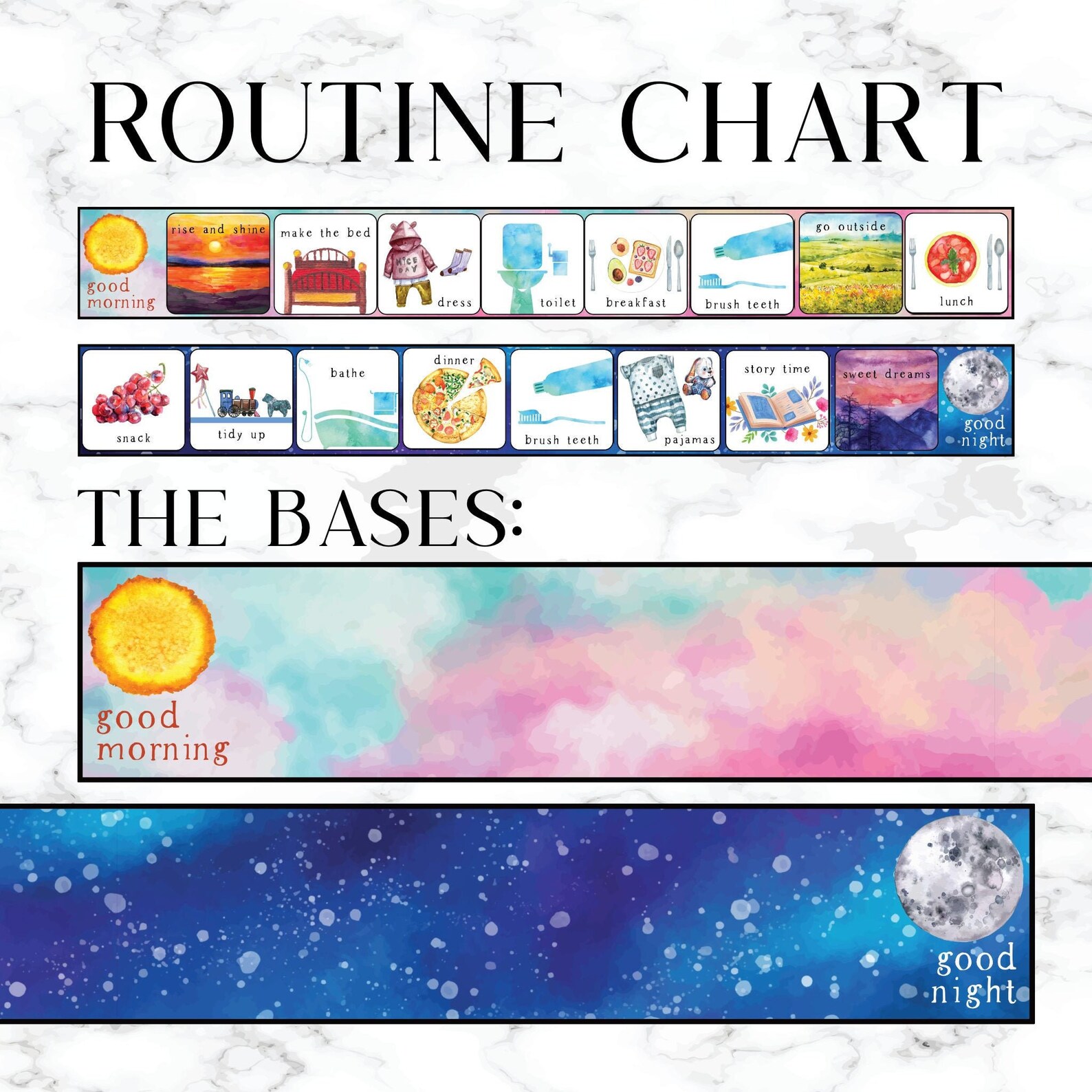 Daily Routine Chart, Weekly Schedule, Weekly Calendar, Printable ...