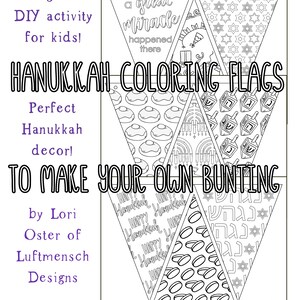 DIY Hanukkah BUNDLE Hanukkah Coloring Bunting and DIY - Etsy