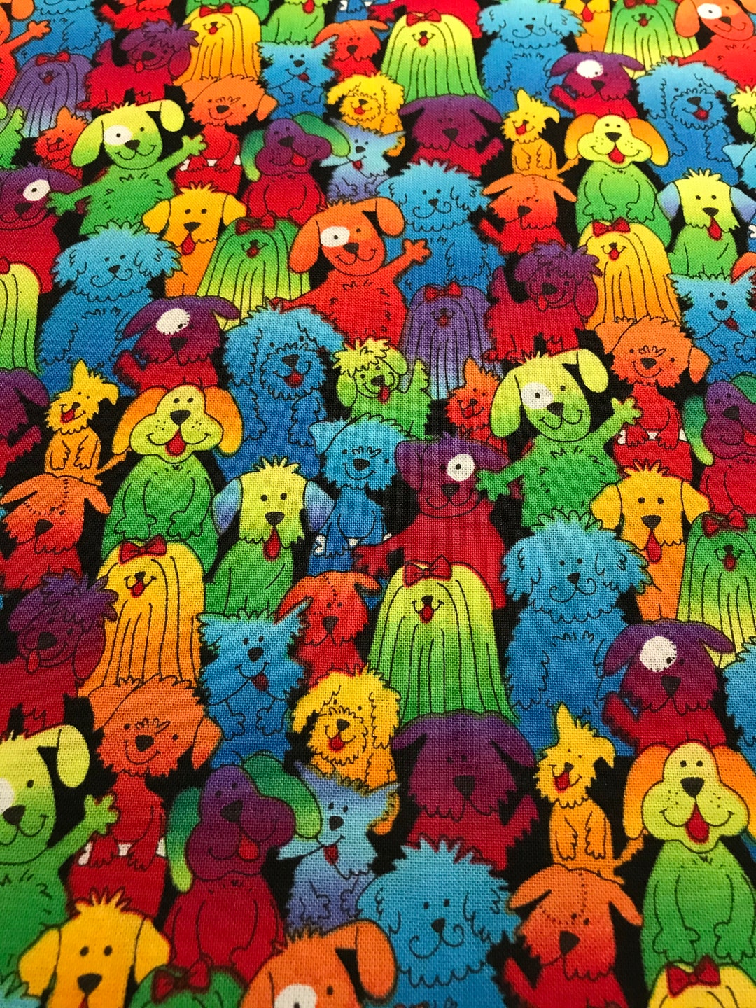 Bright Colored Dogs Fat Quarters - Etsy