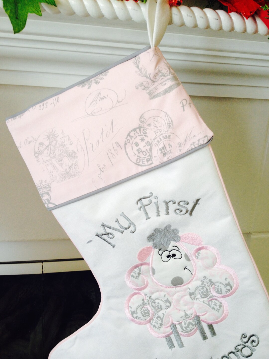 Embroidered Appliquéd "my First Christmas" Stockings - Etsy