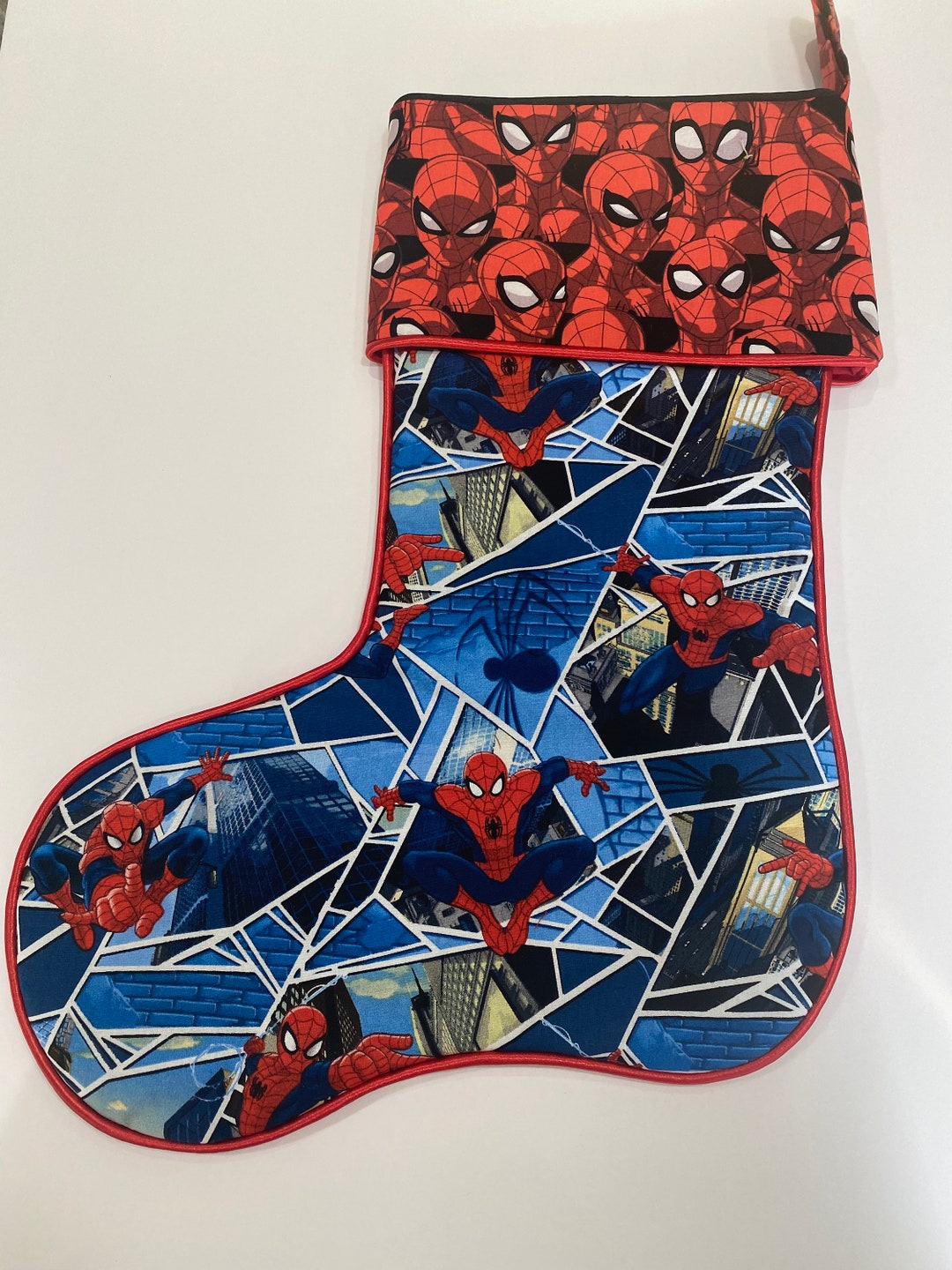 Spiderman Stocking - Etsy