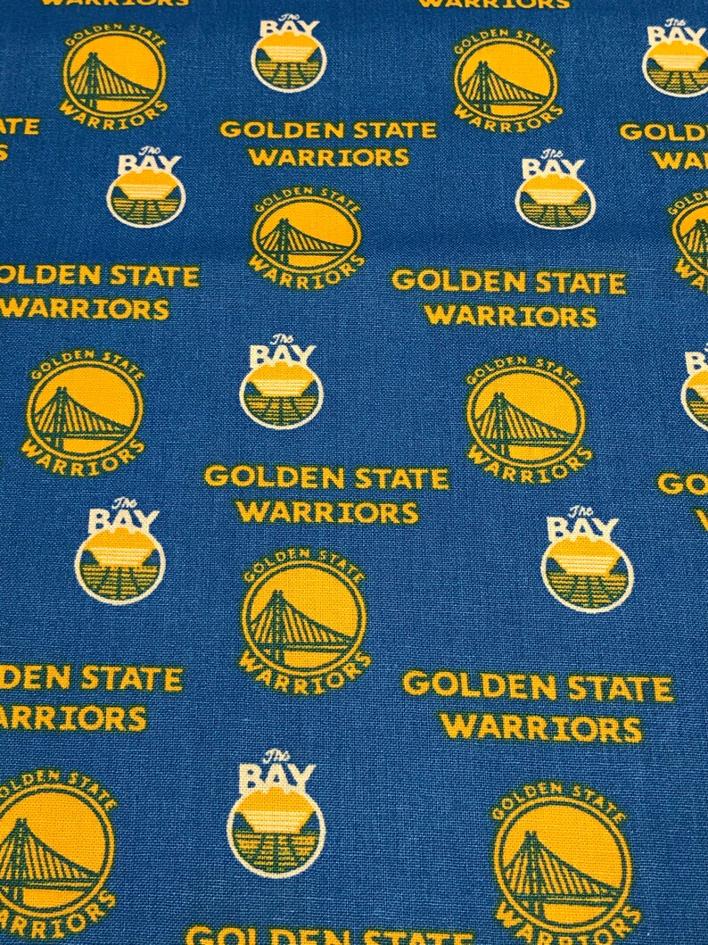 Warriors Fabric 100% Cotton Blue or White - Etsy