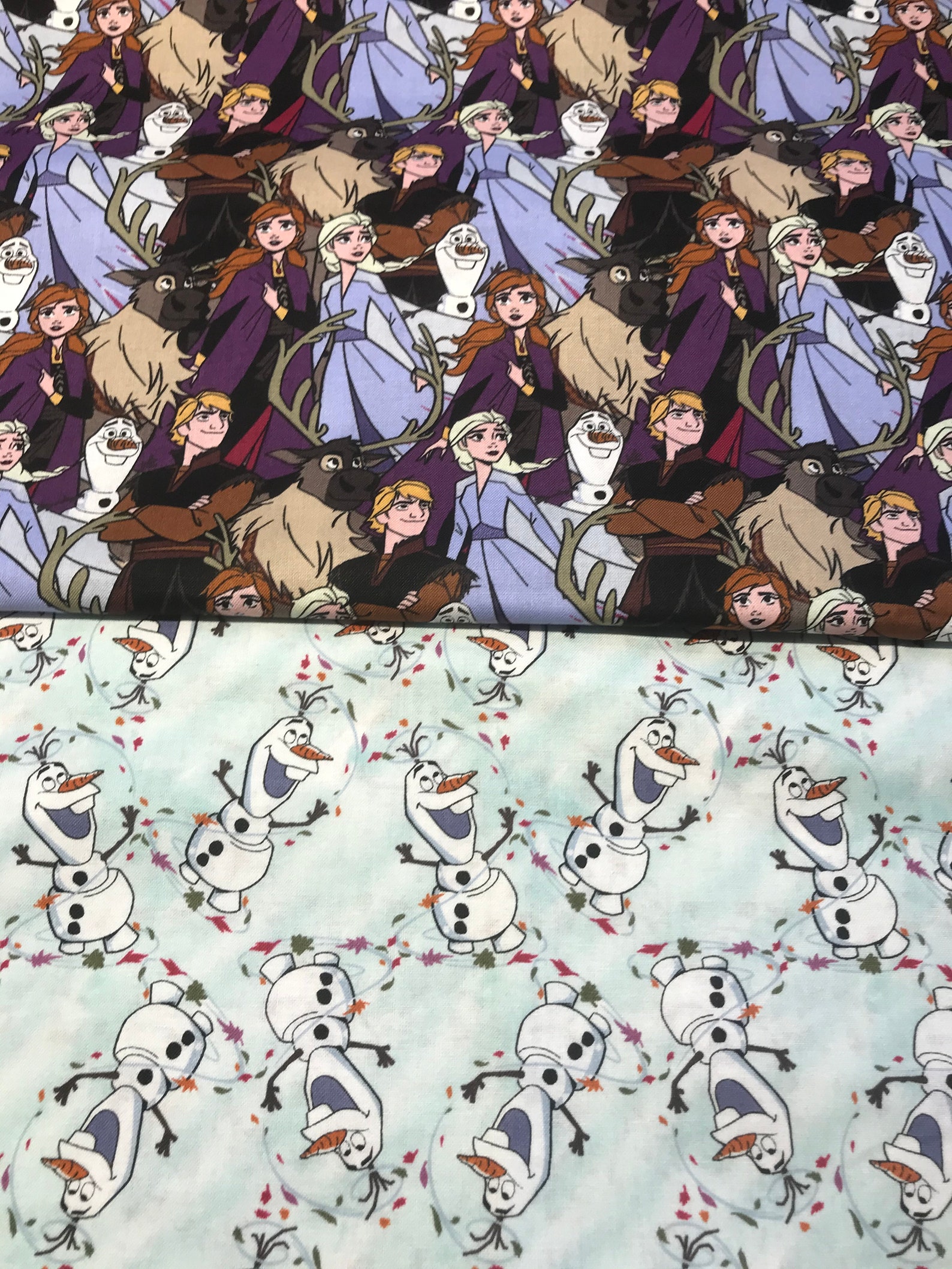 Olaf & the Frozen Characters Fat Quarters - Etsy