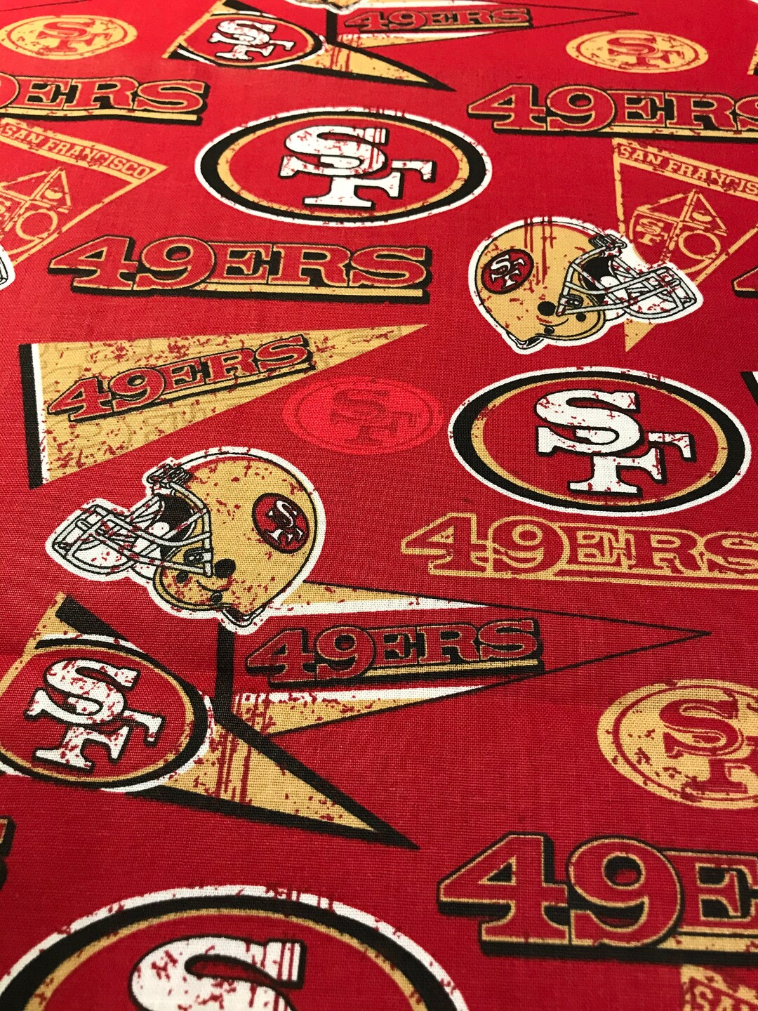 SF 49ers Vintage Cotton Fabric - Etsy