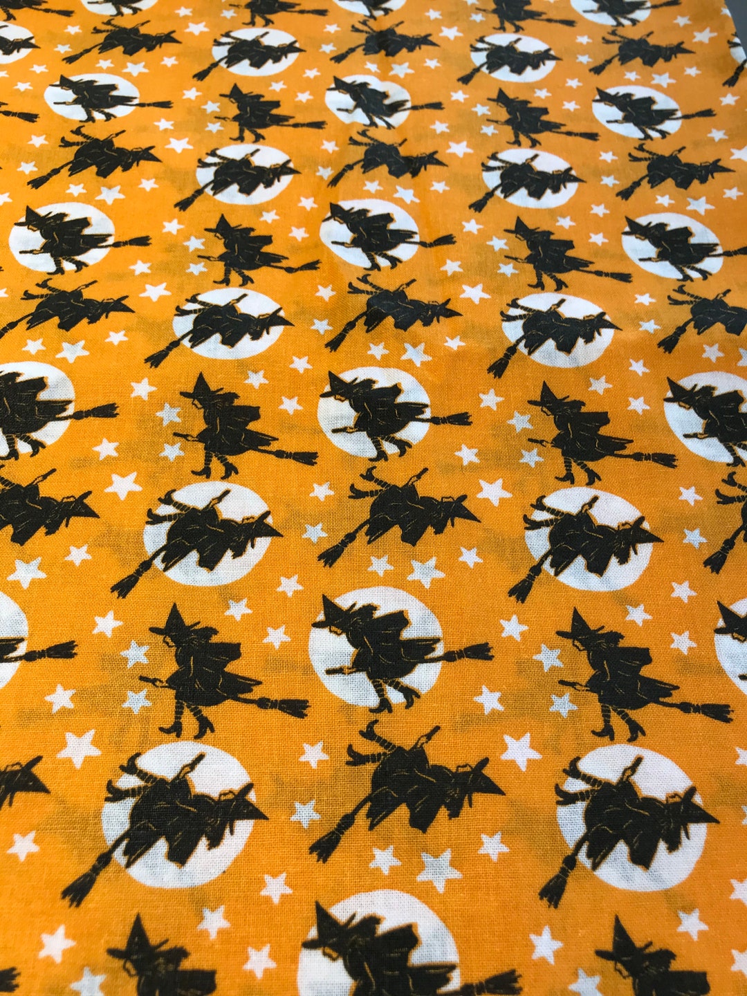 Witch on a Broomstick Fat Quarters - Etsy