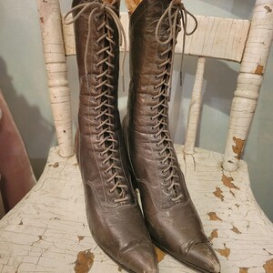 Antique Victorian Boots Ladies Lace Boots Grey Color - Etsy