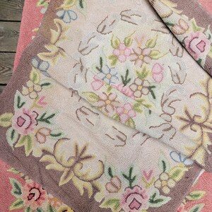 Antique Hooked Rug Farmhouse Shabby Chic Cottage Rug - Etsy