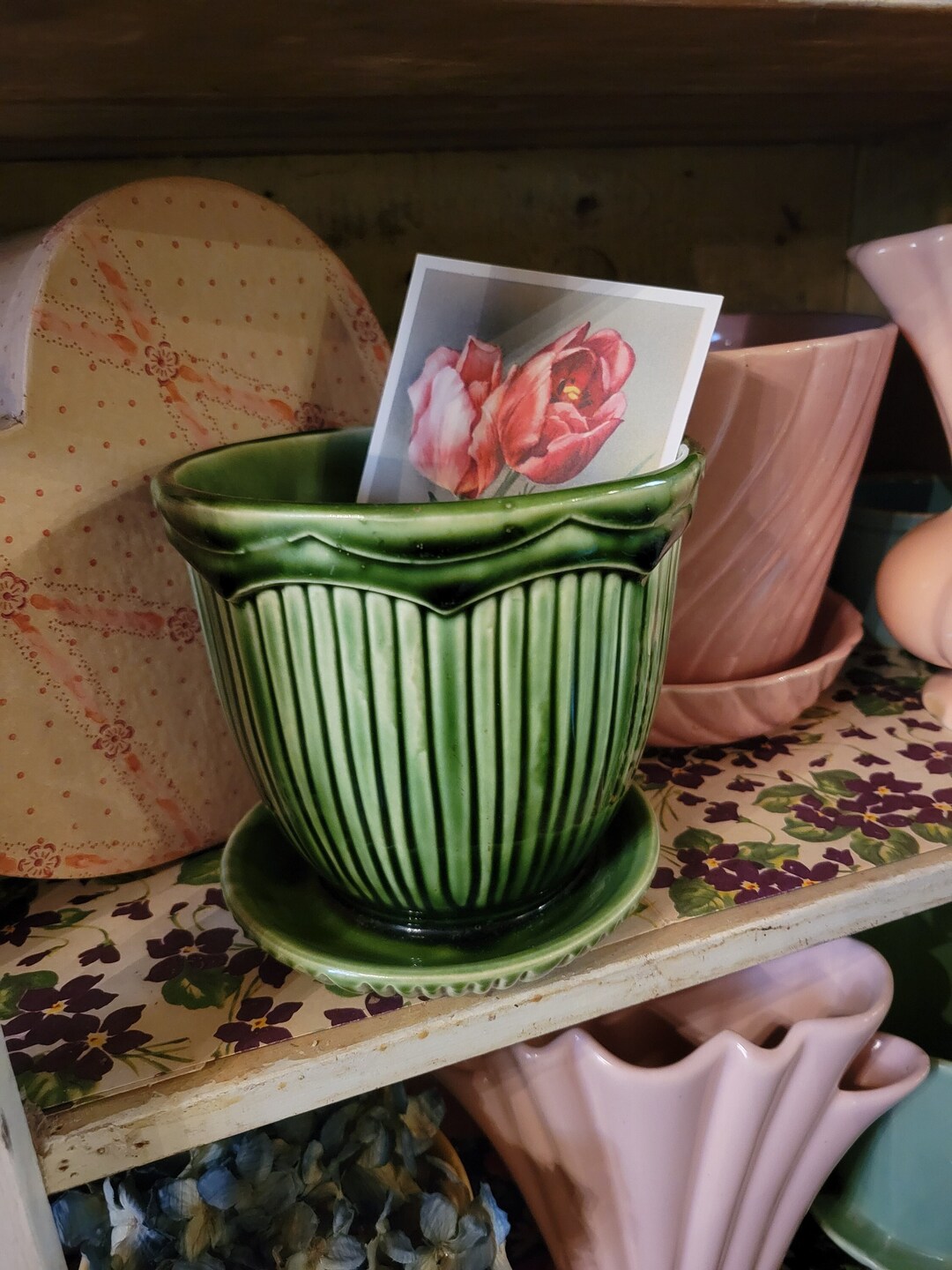 Vintage Flower Pot Cottage Pottery Mcp Pot - Etsy