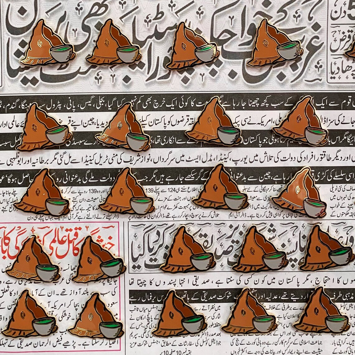 Samosa Pin Samosa and Chutney Pin Desi Pin - Etsy