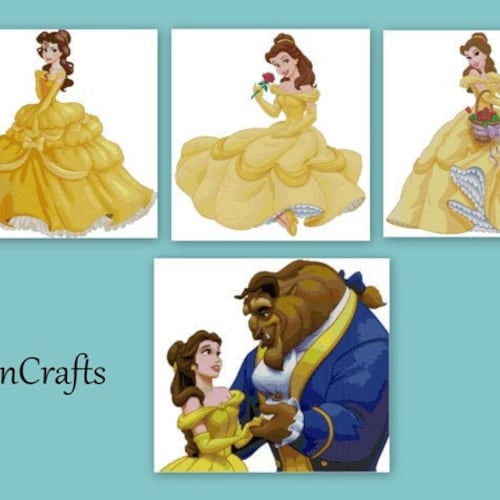 Beauty and the Beast Belle Cross Stitch Pattern - Etsy