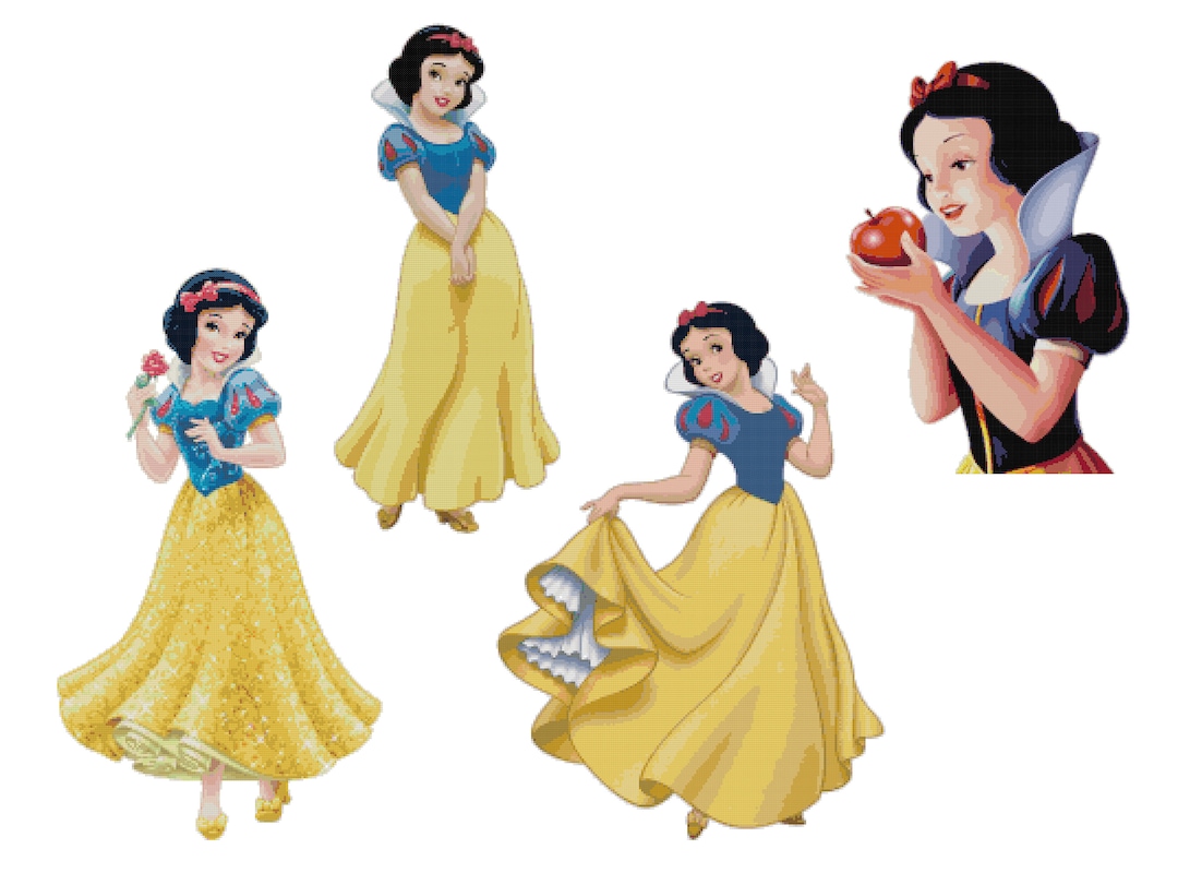Snow White 4 Cross Stitch Patterns - Etsy