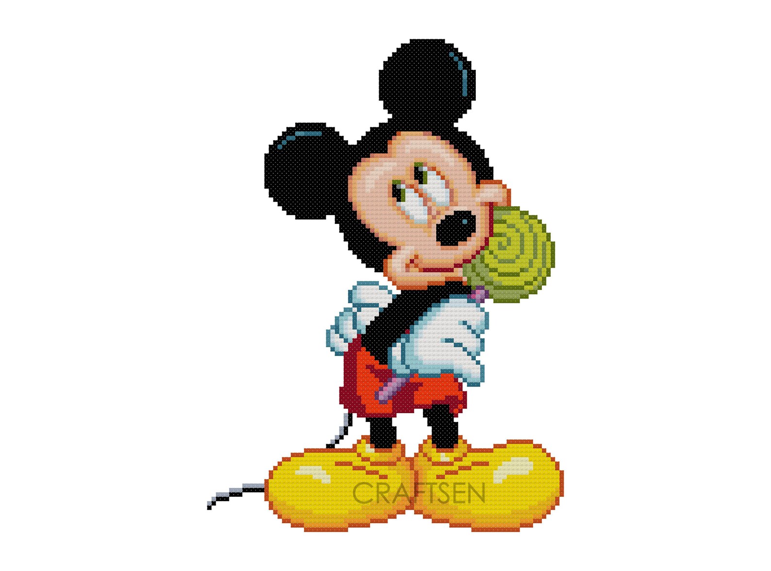 Mickey Mouse 5 Cross Stitch Patterns - Etsy