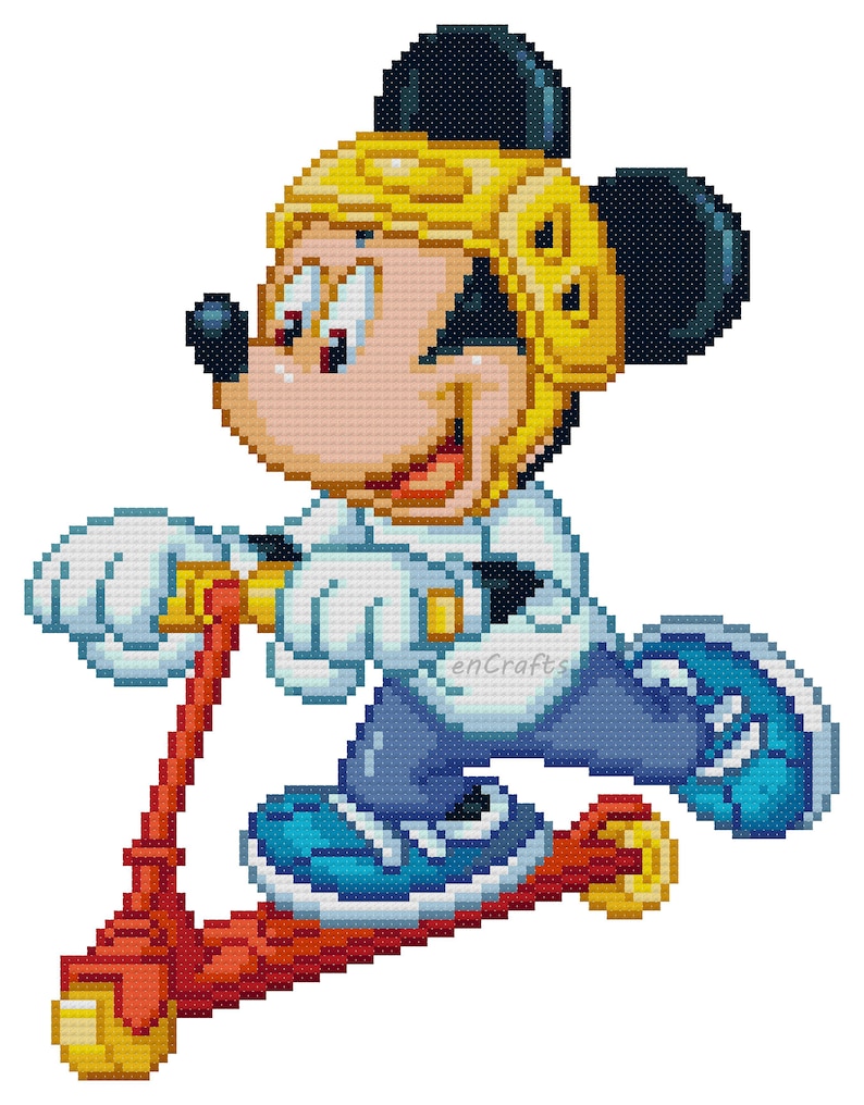 Mickey Mouse 5 Cross Stitch Patterns - Etsy