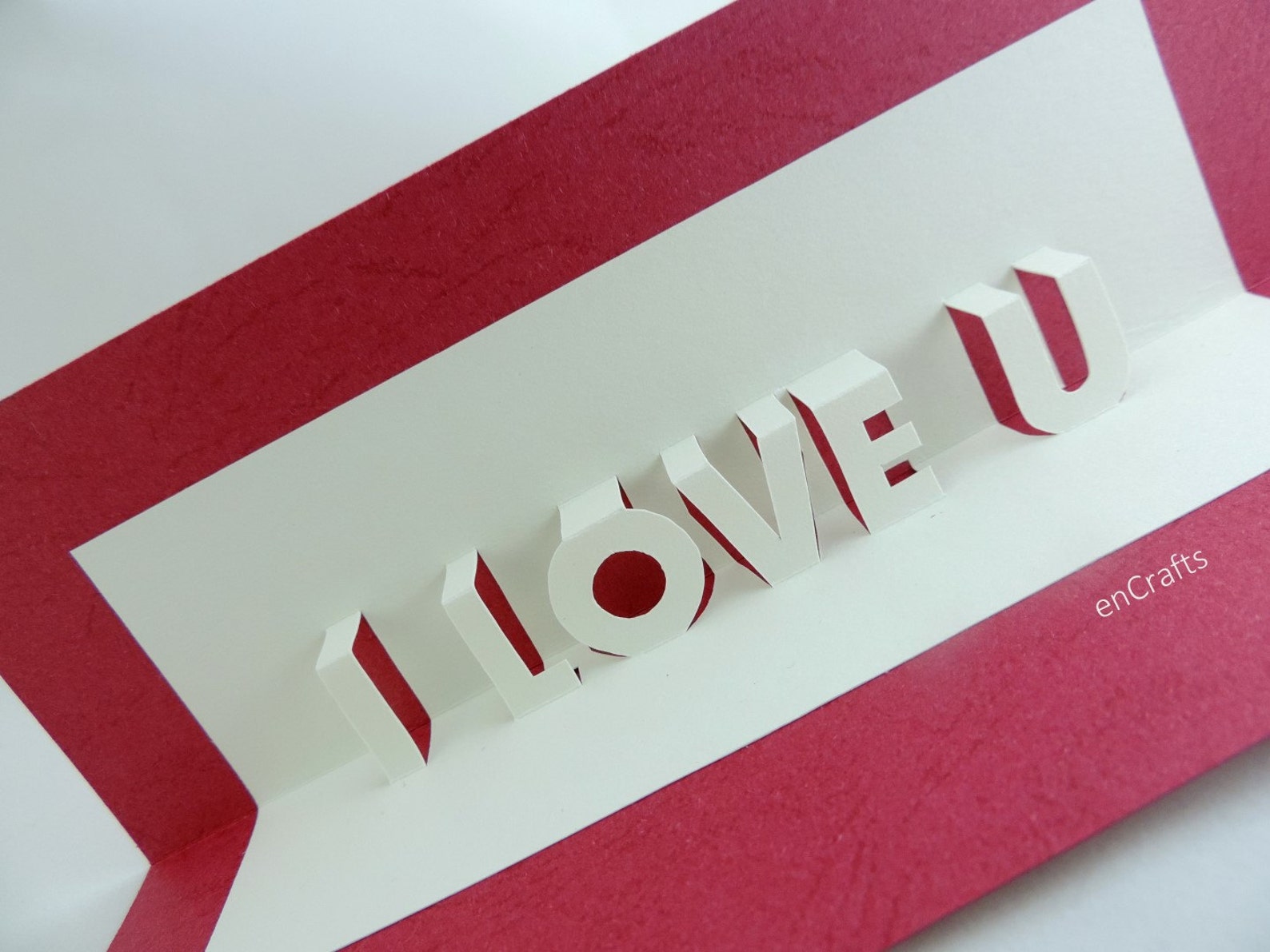 I Love You Origamic Architecture Pop up Card - Etsy