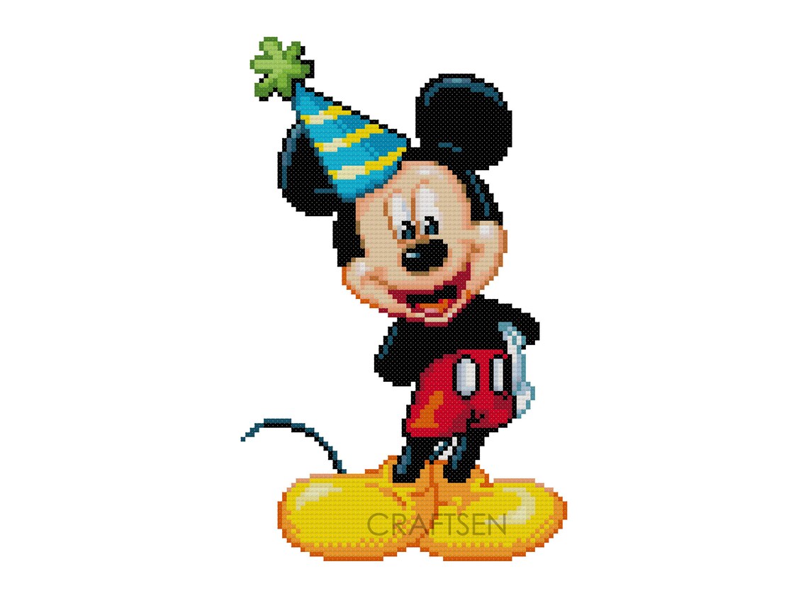 Mickey Mouse 5 Cross Stitch Patterns - Etsy