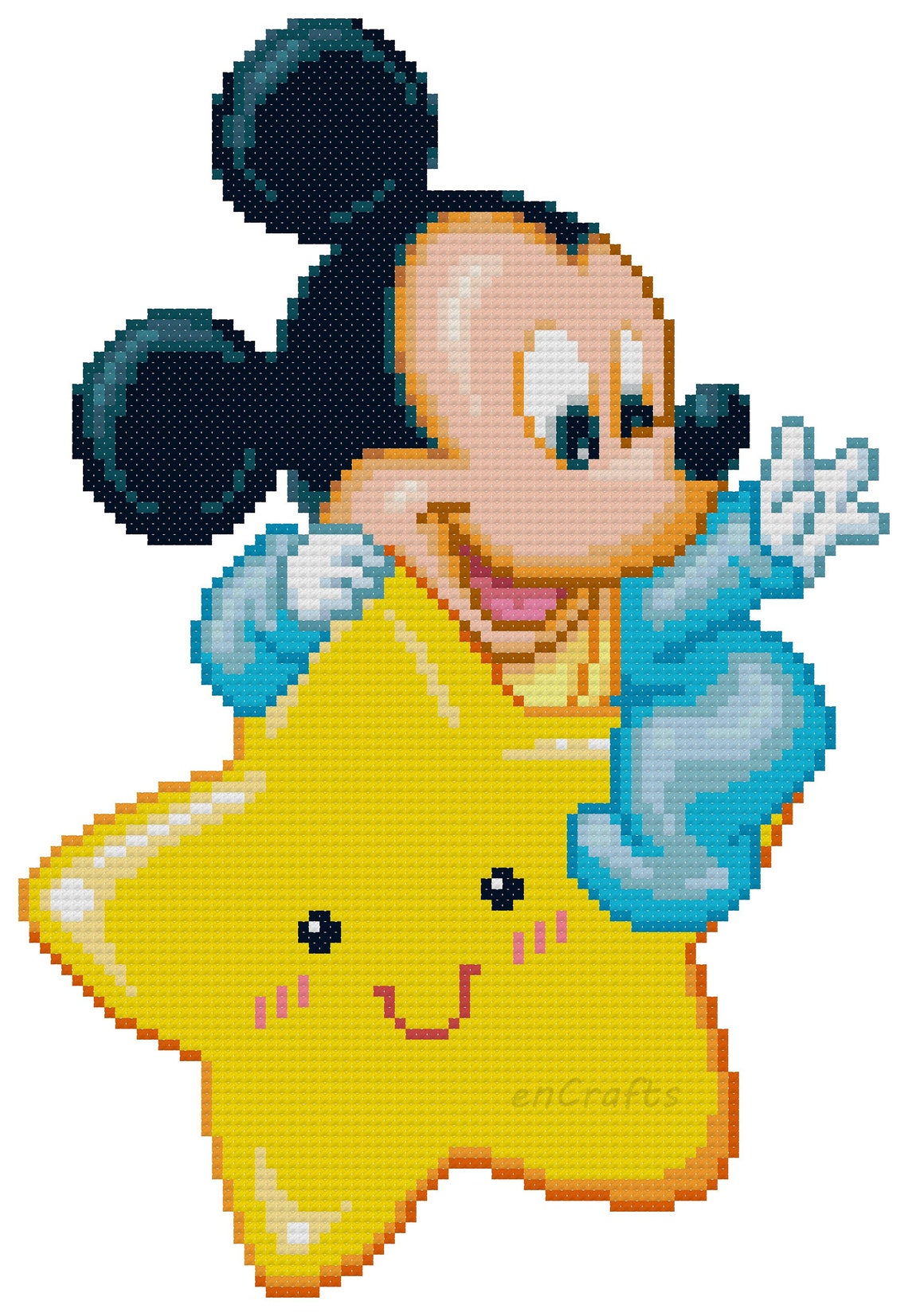 Mickey Mouse 5 Cross Stitch Patterns - Etsy