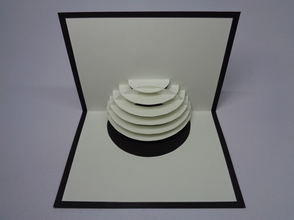 Semicircle Origamic Architecture Pop up Card - Etsy