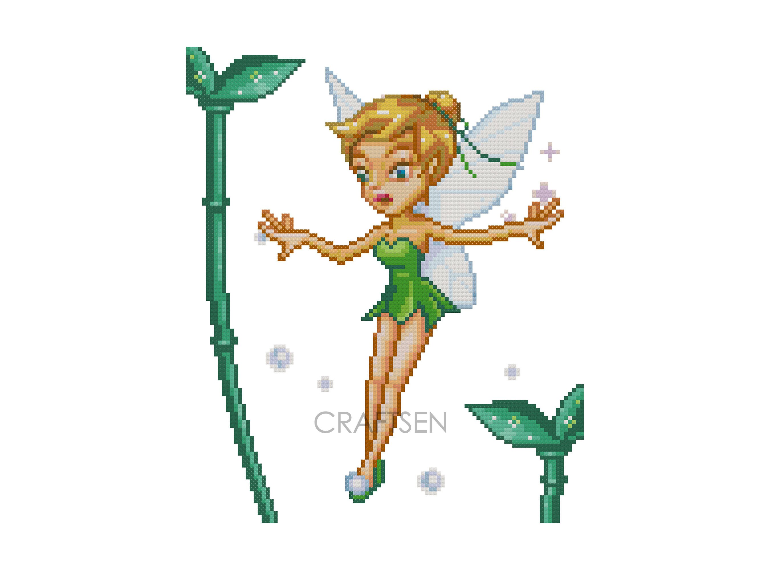 Tinkerbell 5 Cross Stitch Patterns - Etsy
