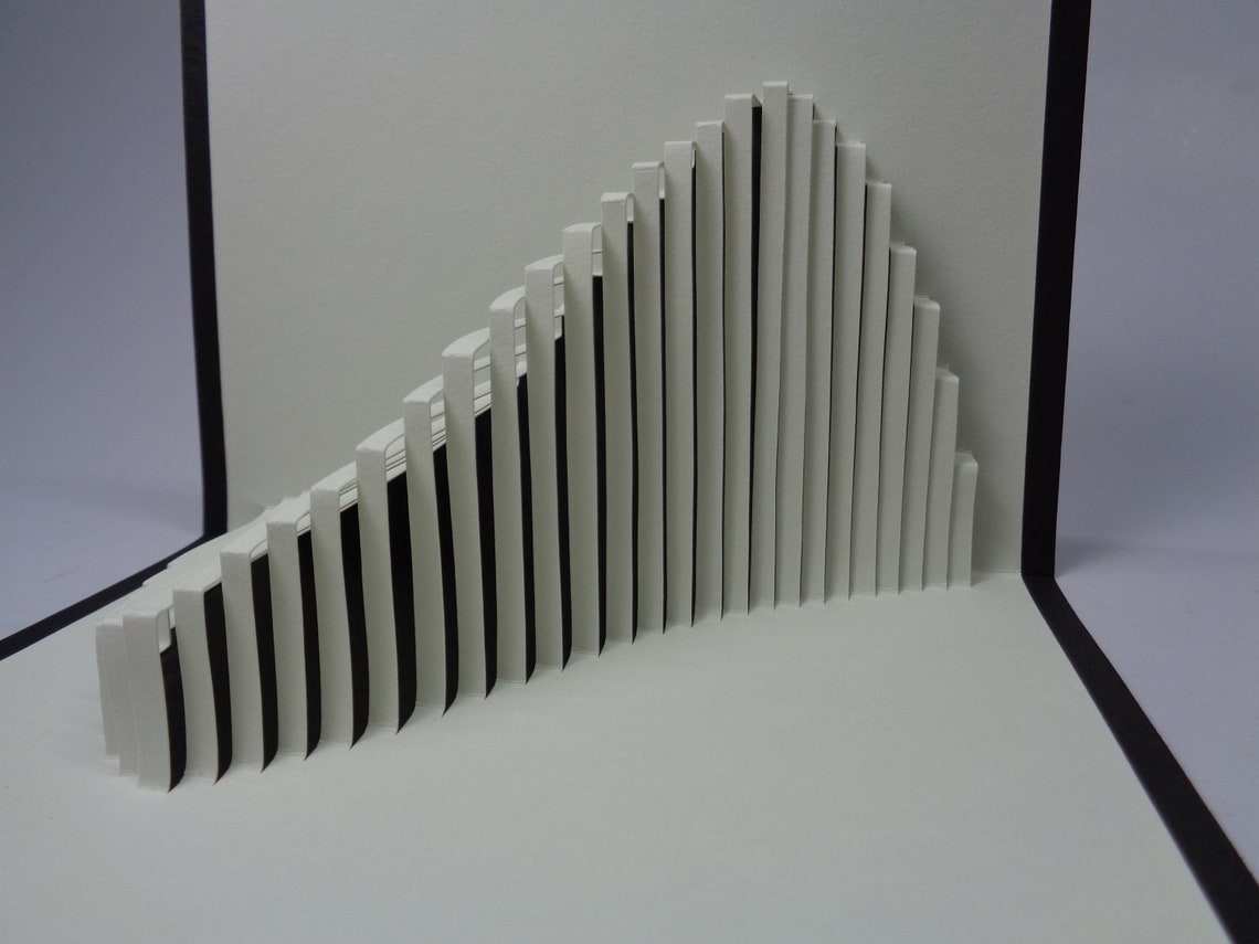 Wave Origamic Architecture Pop up Card - Etsy
