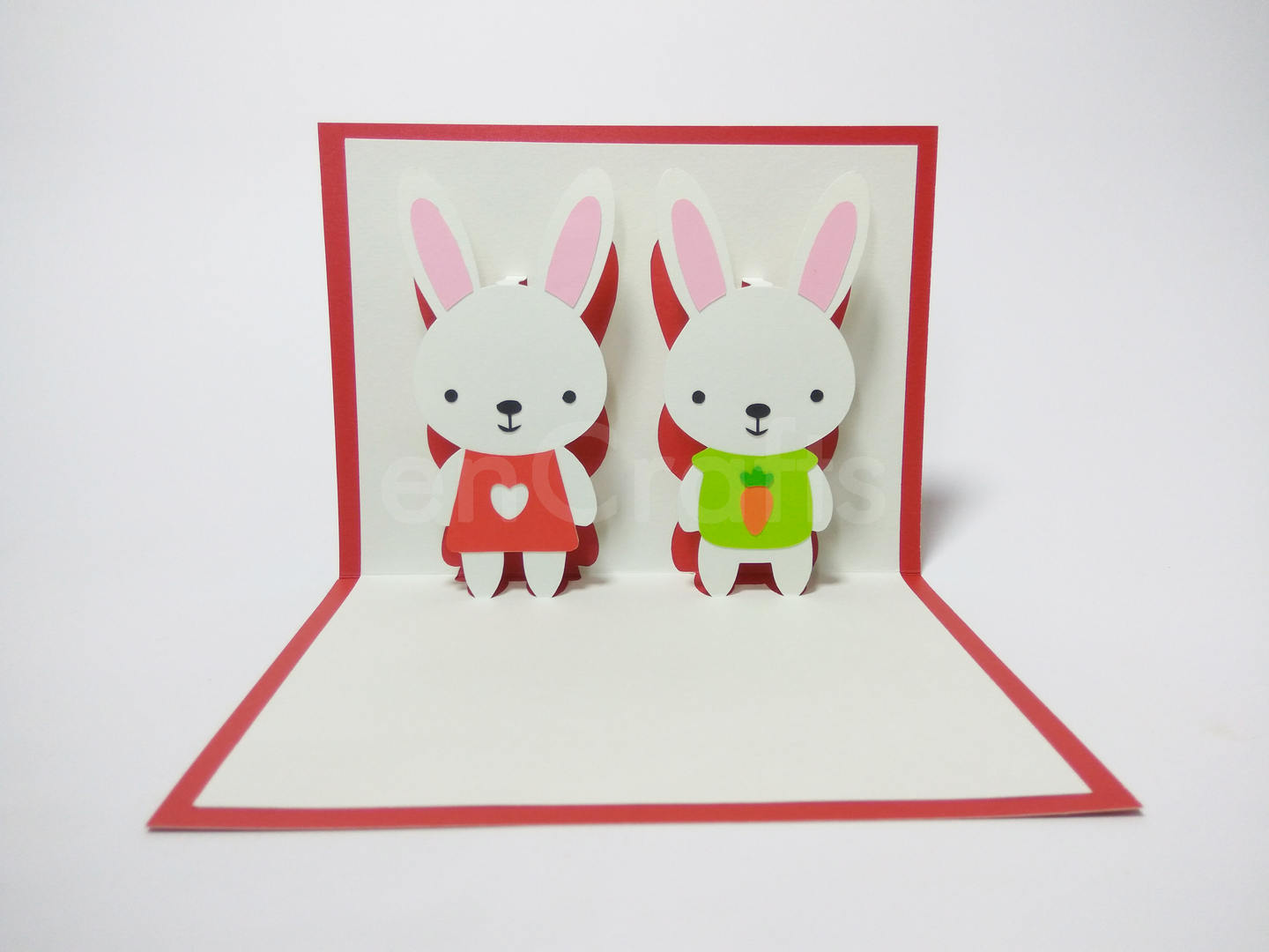 Rabbit Bunny Couple Pop up Card - Etsy
