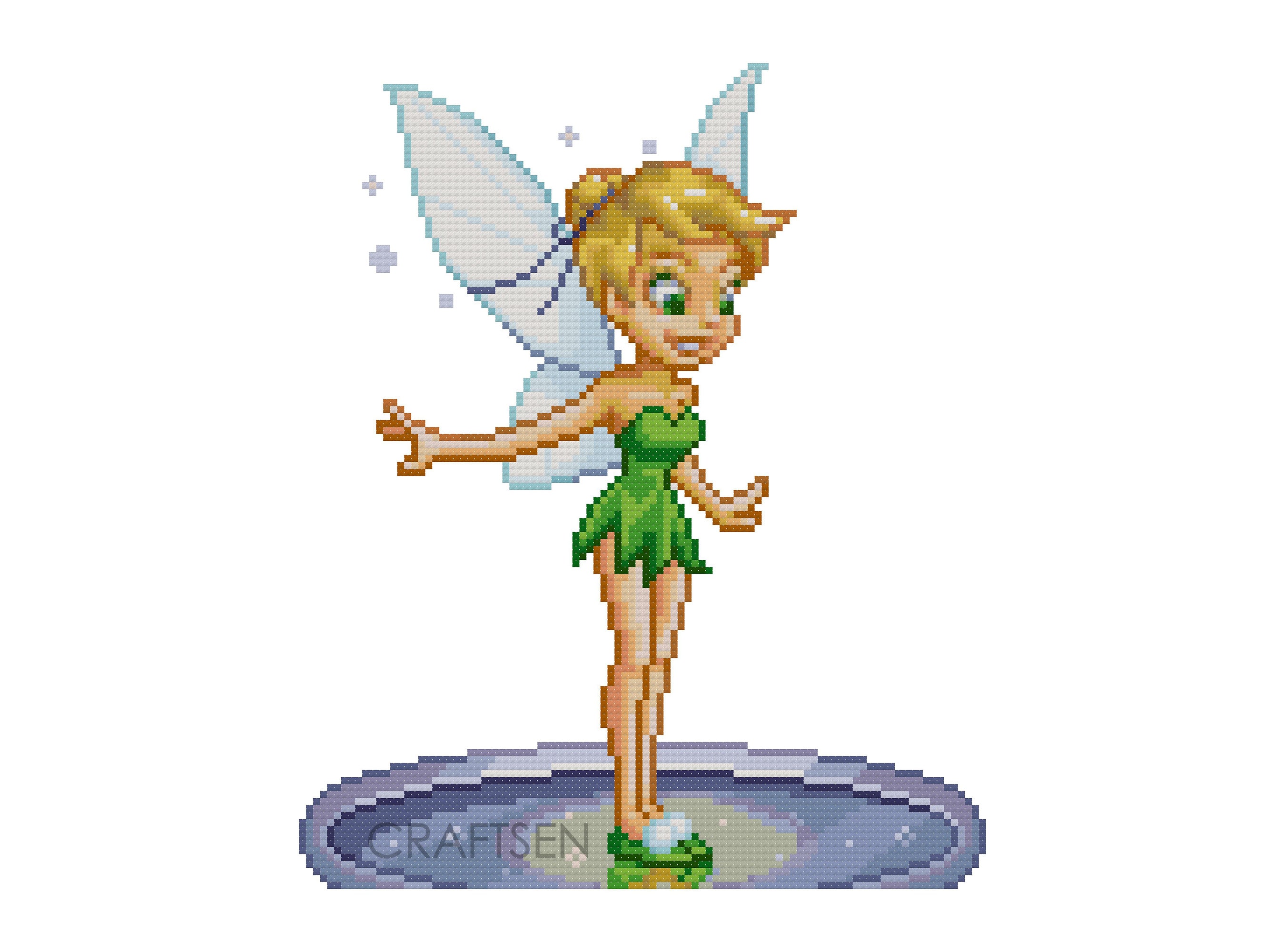 Tinkerbell 5 Cross Stitch Patterns - Etsy