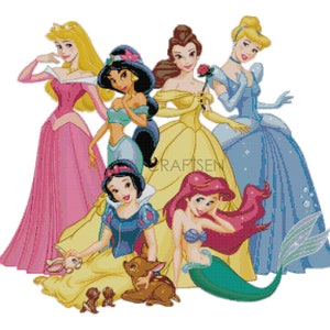Disney Princess Cross Stitch Pattern - Etsy