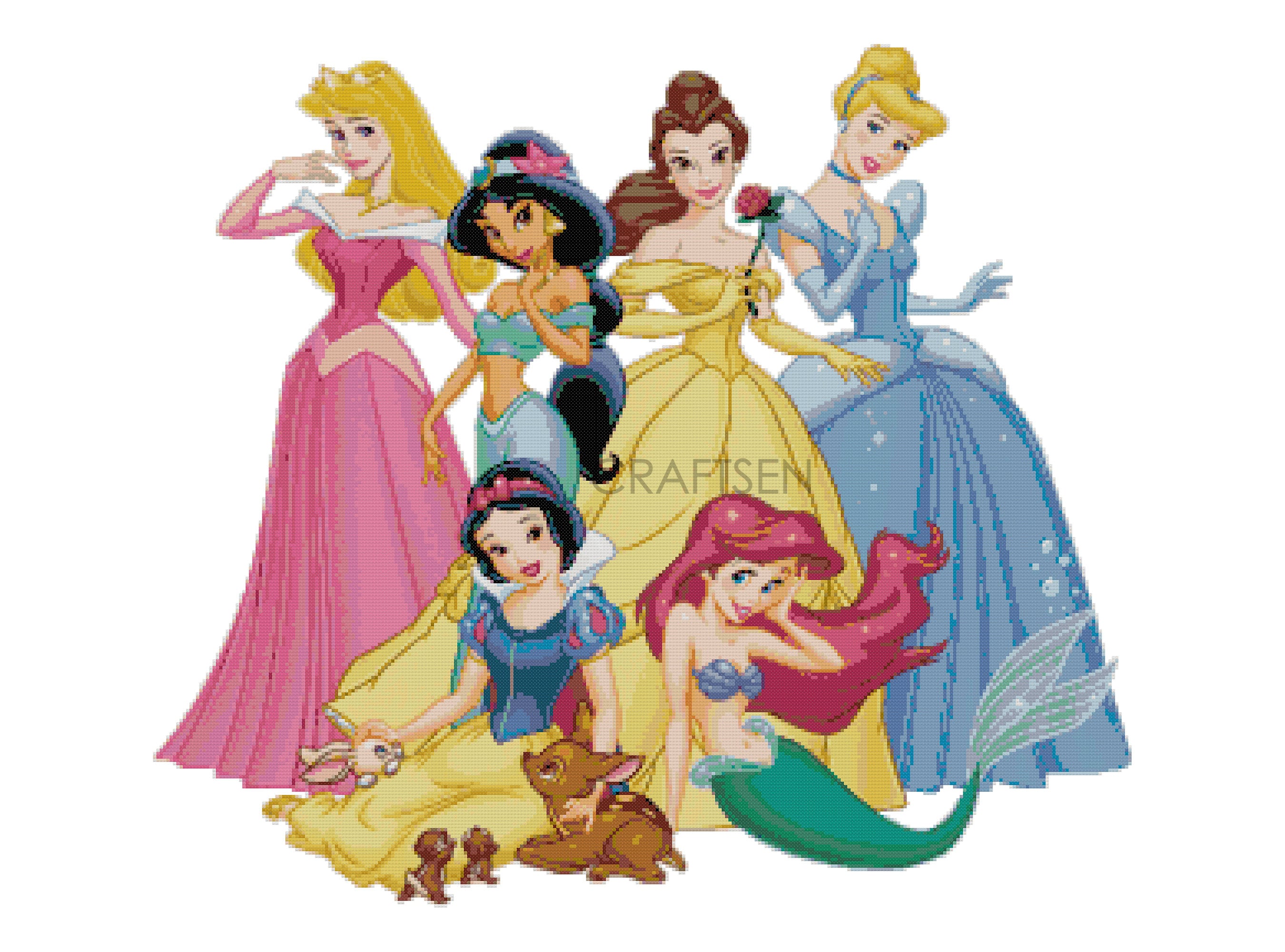 Disney Princess Cross Stitch Pattern - Etsy